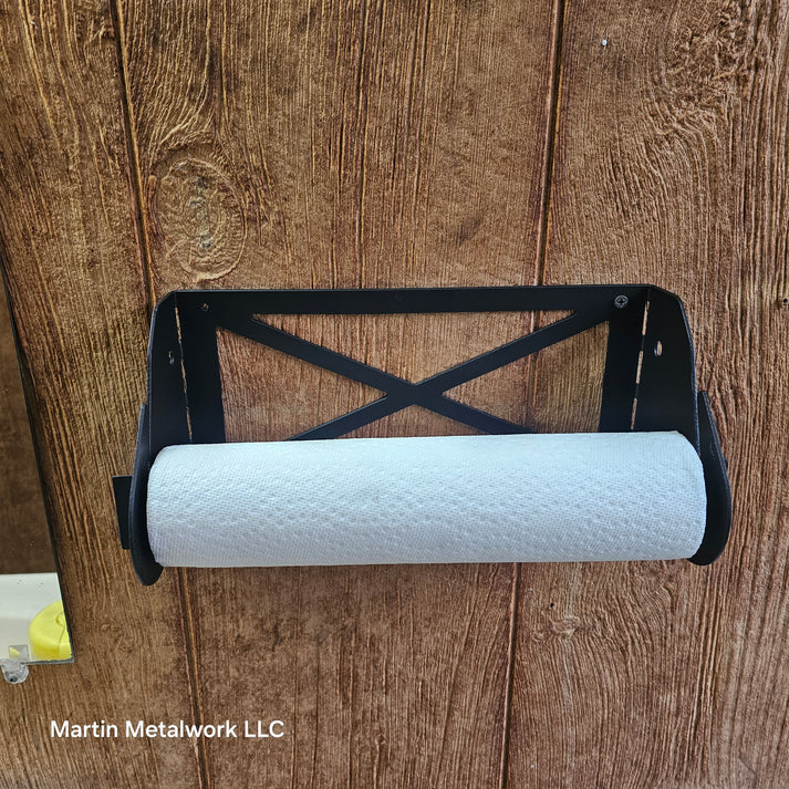 Steel Wall Mounted Paper Towel Holder – Fits Standard & Oversized Roll ...