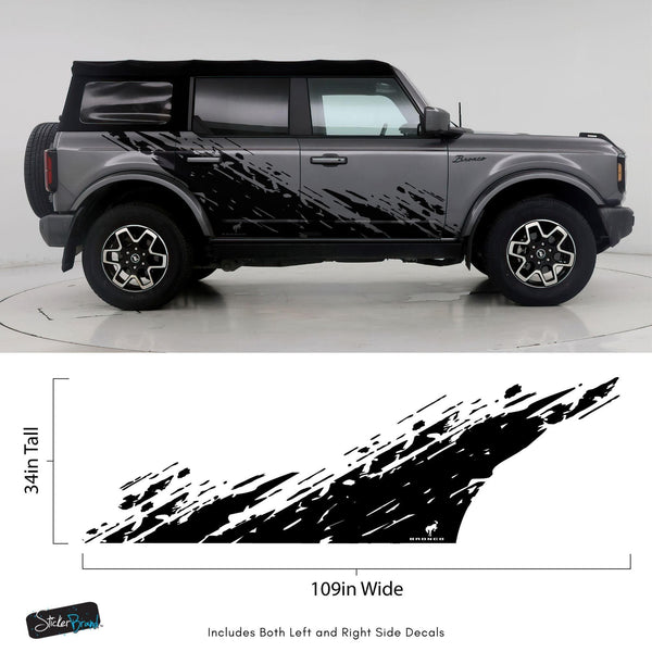 Bronco Mud Splash Side Rocker Panel Car Graphic Sticker. #6896 – Martin ...