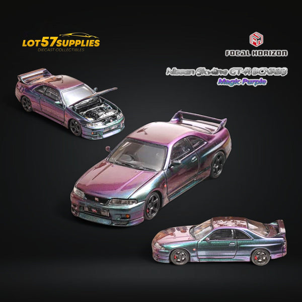 Focal Horizon Skyline GT-R R33 GT-R 4th Gen BCNR33 Magic Purple 1:64 ...