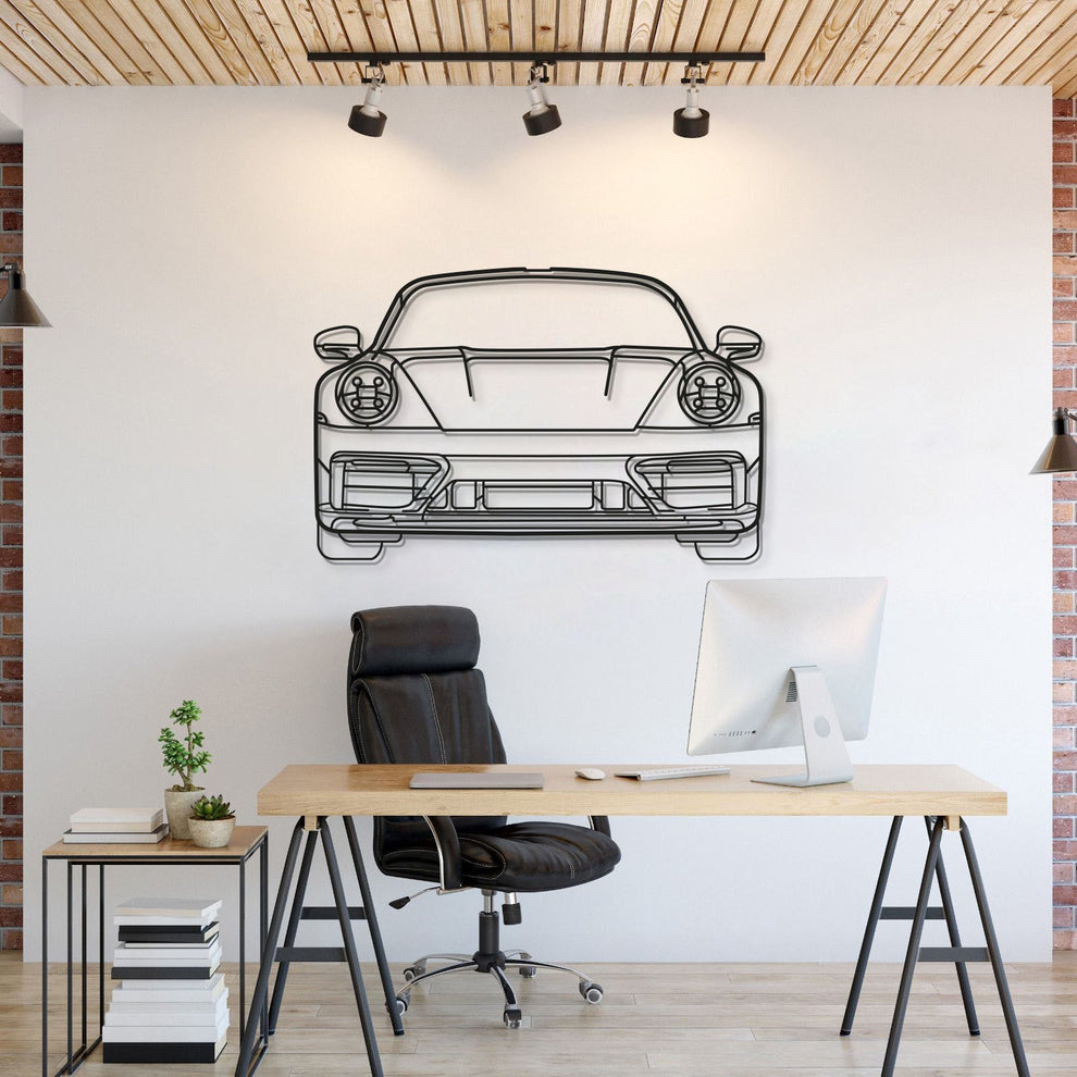 911 Model 992 Front View Metal Car Wall Art - MT0865 – Martin Metalwork LLC