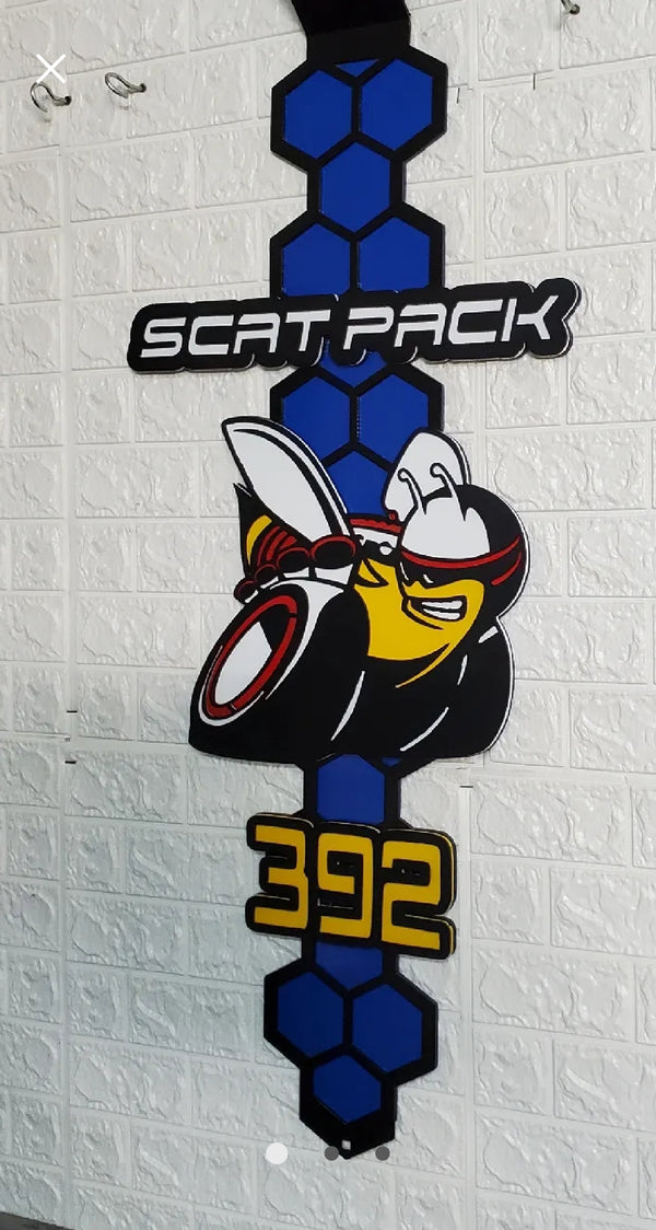 Full color Scat pack Custom hood prop – Martin Metalwork LLC