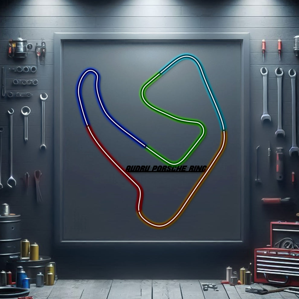 Audru Porsche Ring Metal Neon Race Track - MTN0117 – Martin Metalwork LLC