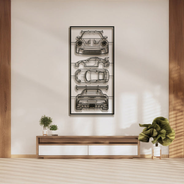 911 GT3 RS Quad Profile Metal Frame Silhouette - MT1461 – Martin ...