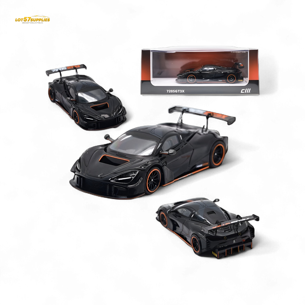 CM MODEL McLaren 720SGT3X - Black 1:64 – Martin Metalwork LLC